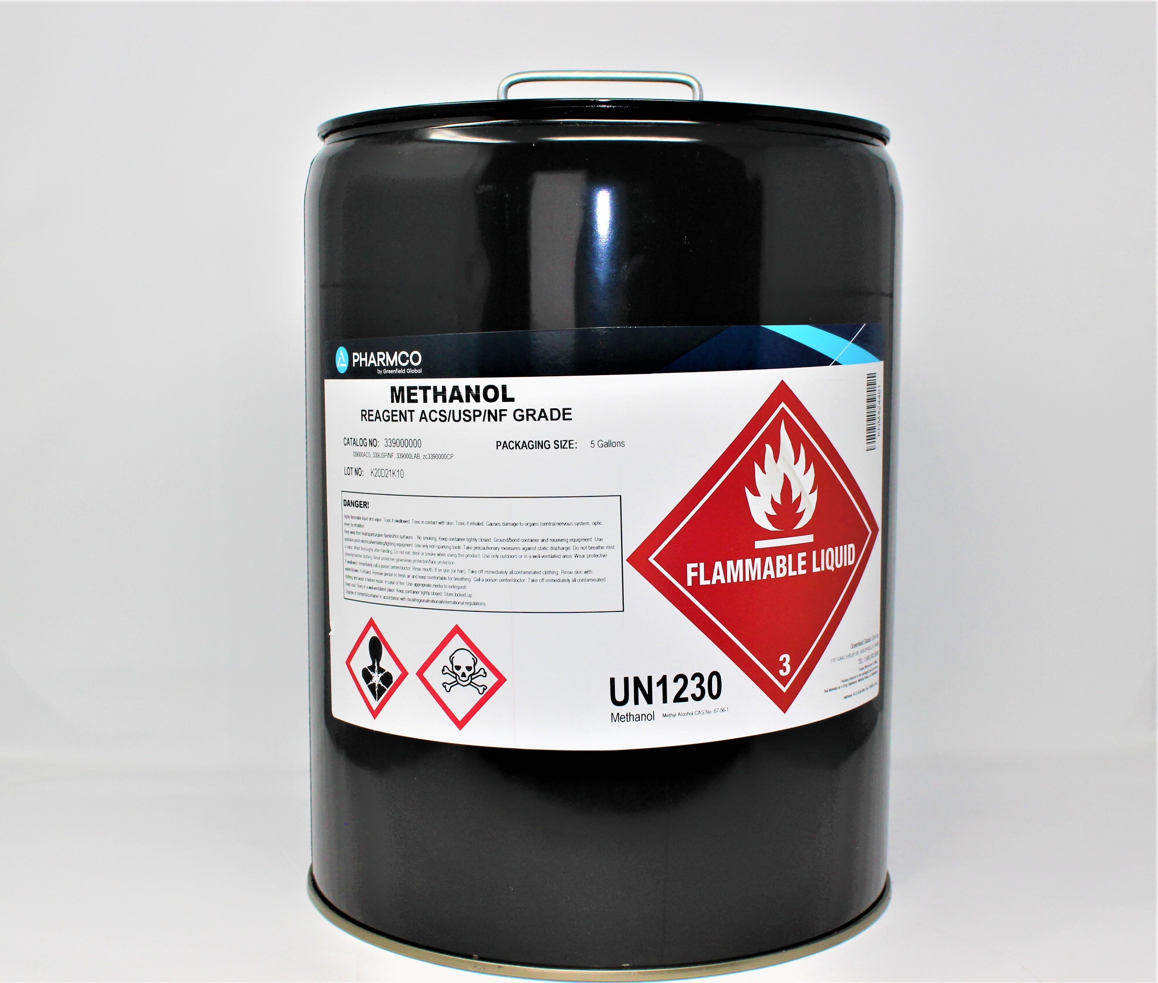 Pharmco-Greenfield 339000000PL05M Methanol - 5-Gallon Metal Pail